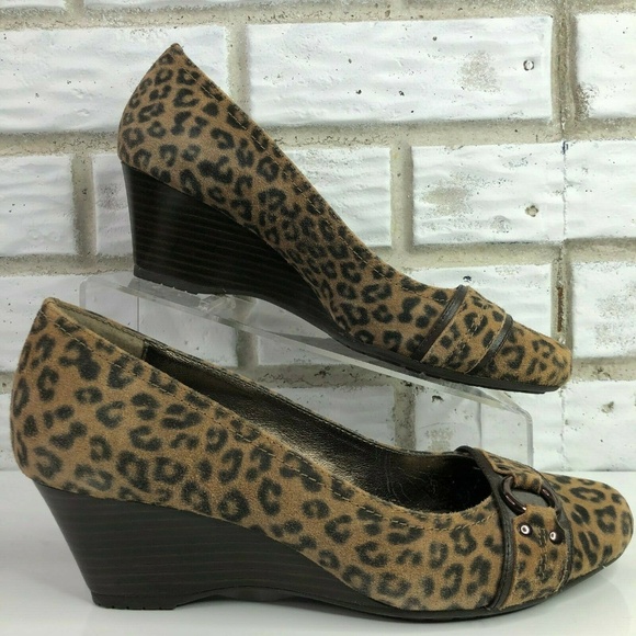 Sofft | Shoes | Sofft M Brown Suede Leopard Print Dress Pumps | Poshmark